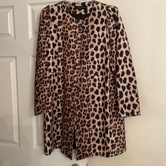 Zara | Jackets & Coats | Zara Leopard Print Pea Coat | Poshmark